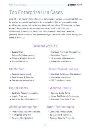 Web3’s Impact on Enterprise by Cosdec Alpha | PDF | Web Development ...