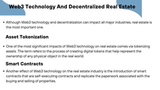 Web3 in Real Estate: A Complete Guide | PPTX
