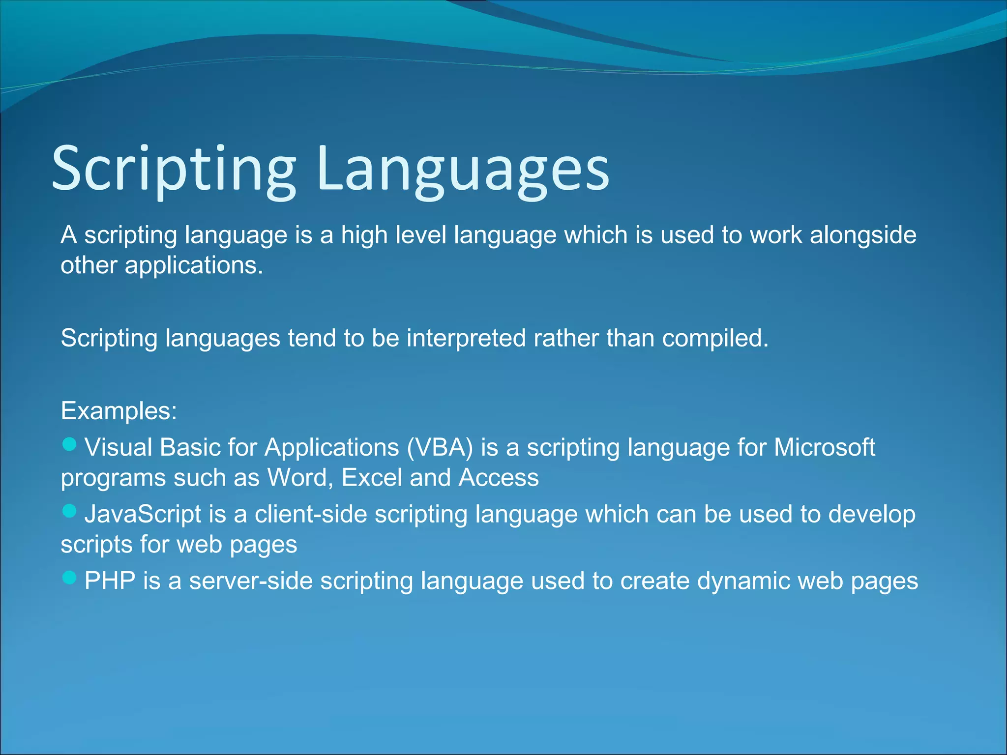 Scripting Languages | PPT