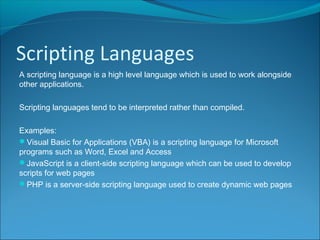 Microsoft Scripting Languages