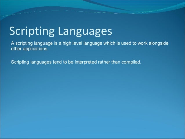 Scripting Languages
