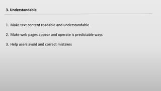 Web Accessibility & Usability Principle | PPT