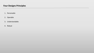 Web Accessibility & Usability Principle | PPT