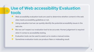 Web accessibility evaluation tools | PPSX