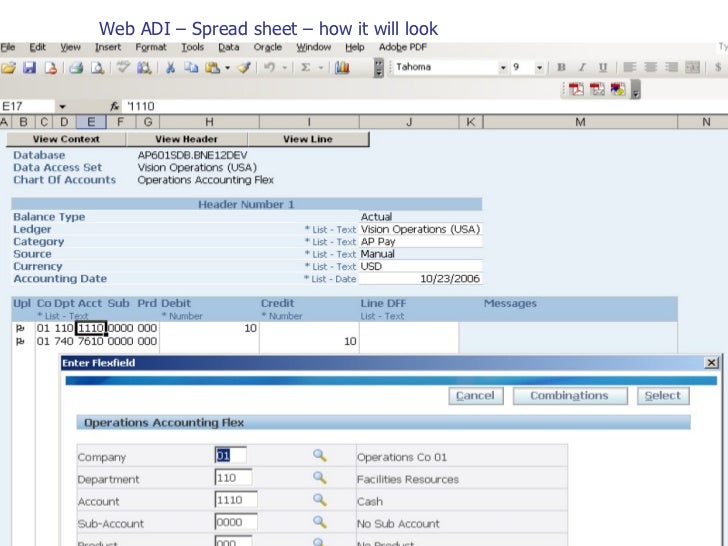 Oracle Web Adi Implementation Steps