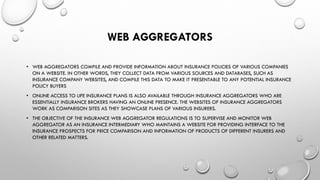 Web aggregators Earlier Regulations | PPT