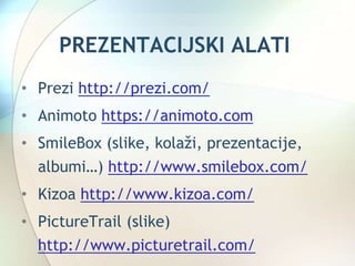 Web alati u razrednoj nastavi | PPTX