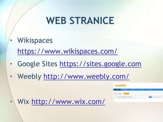 Web alati u razrednoj nastavi | PPTX