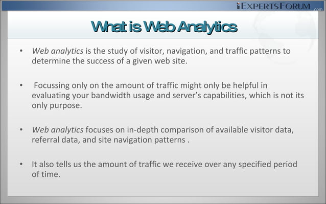 An Introduction to Web Analytics | PPT | Web Development | Internet
