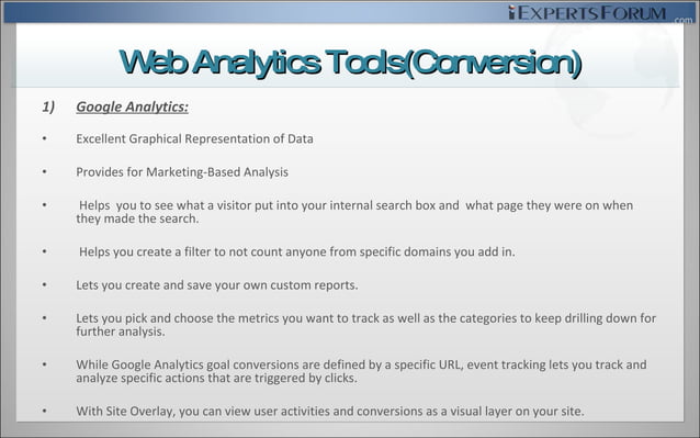 An Introduction to Web Analytics | PPT | Web Development | Internet