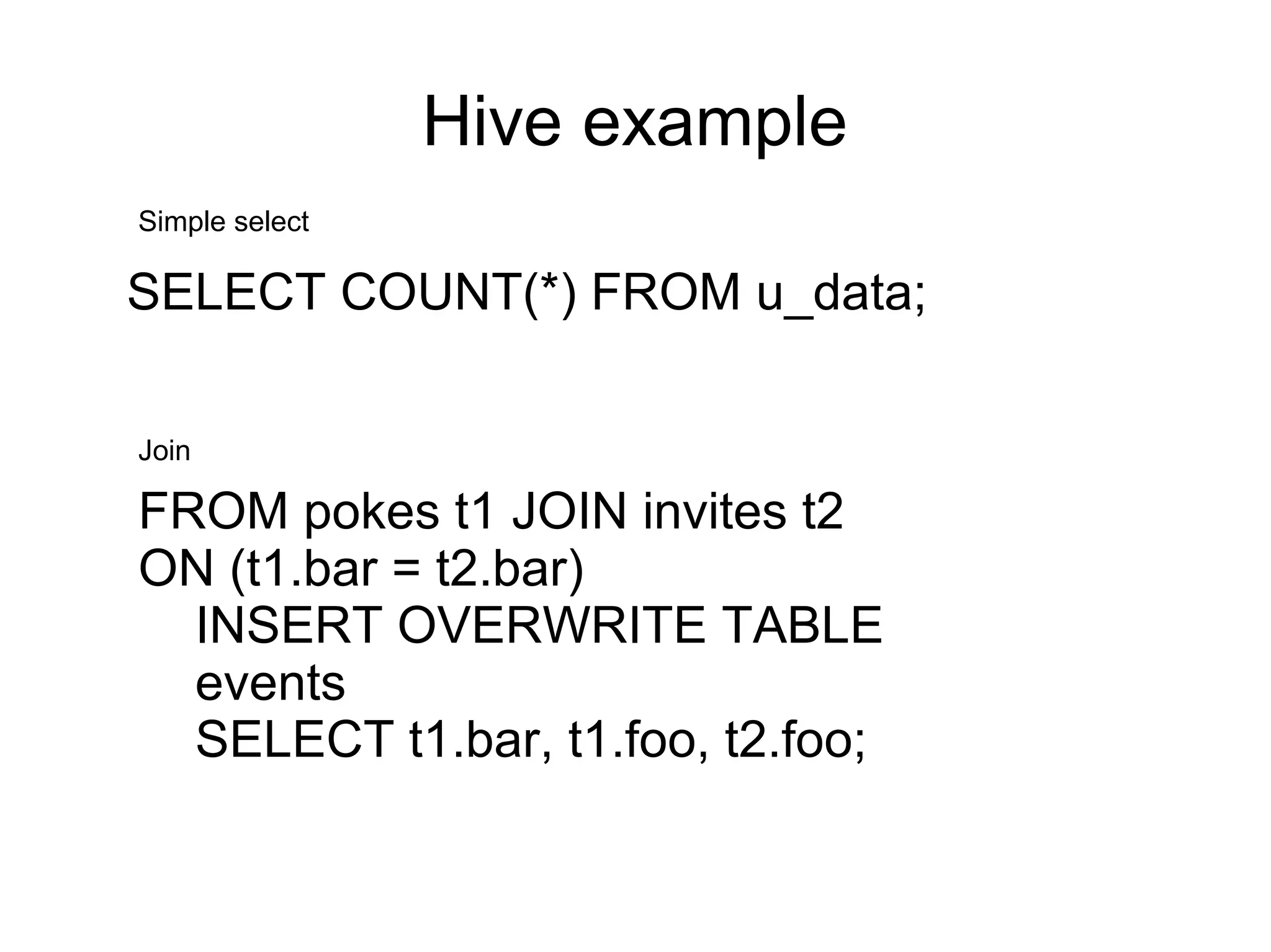Webanalytics with haddop and Hive | PPT