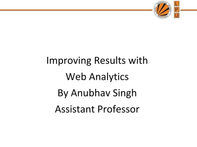 Web analytics | PPT