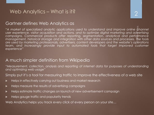Web analytics an intro | PDF