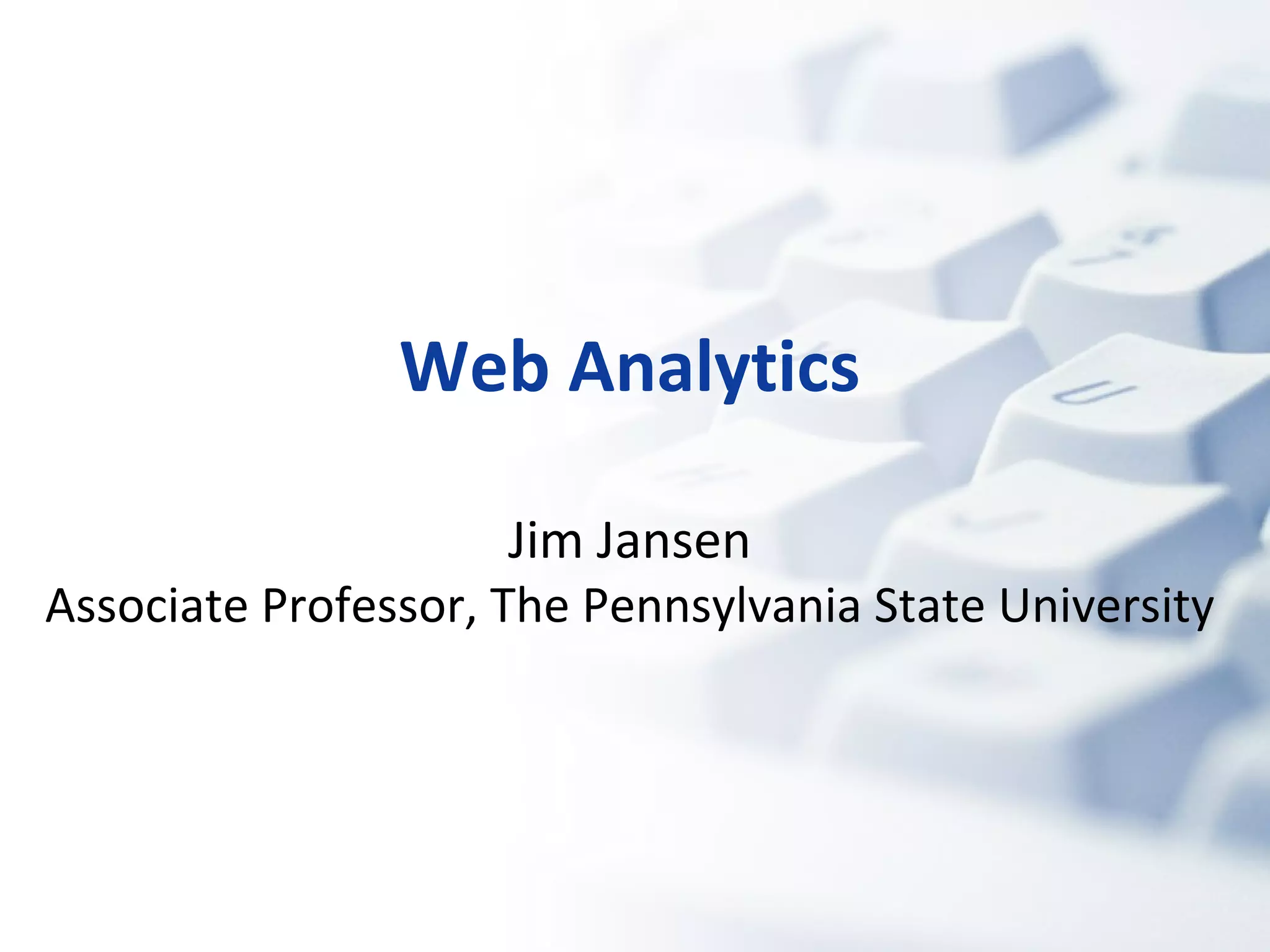 Web analytics presentation | PPT