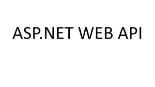 RESTful API and ASP.NET
