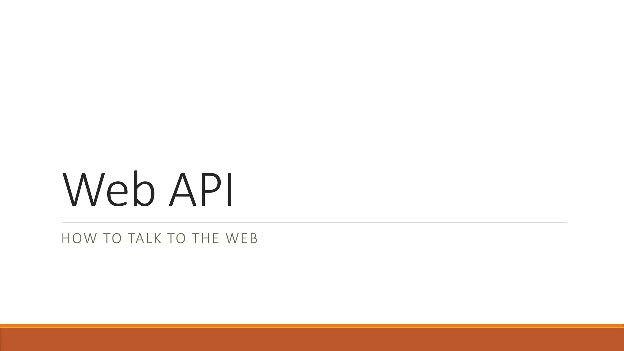 Website RESTful APIs | PPT