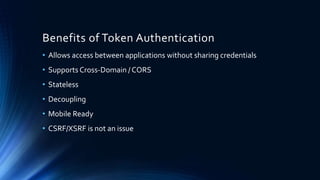 Web API 2 Token Based Authentication | PPTX