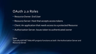 Web API 2 Token Based Authentication | PPTX