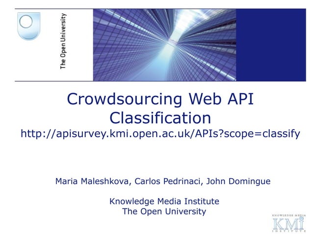 Web API Classification Survey | PPT | Web Development | Internet