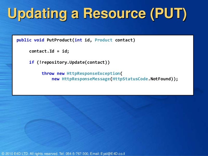 Web api crud operations Web api crud operations