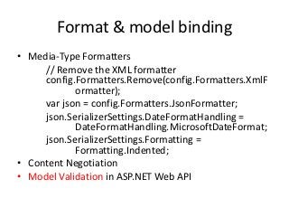 ASP.NET WEB API | PPTX | Web Development | Internet