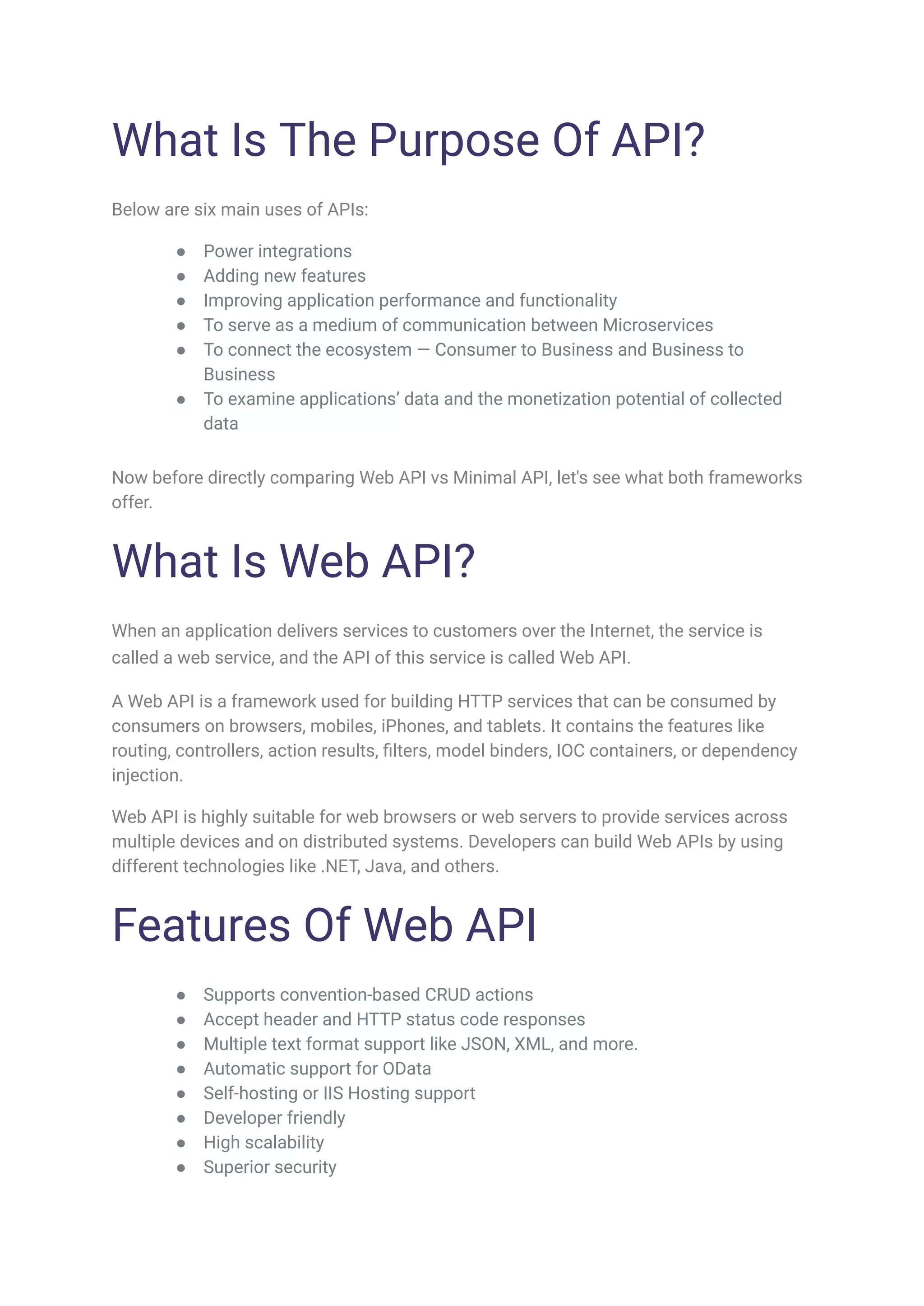 Understanding API Architectures: Web API vs. Minimal API – An In-Depth ...