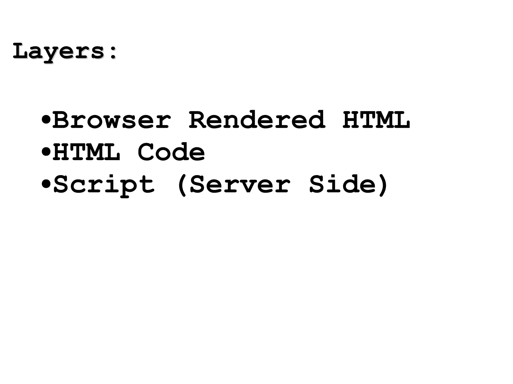 Web Applications - Behind the Scenes + Open Source Examples | PPT