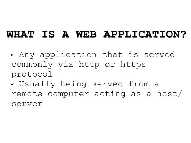 Web Applications - Behind the Scenes + Open Source Examples | PPT