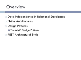 Web App Architectures and Design Patterns | PDF