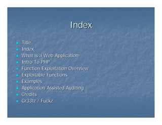 Web App Audit Ppt | PPT