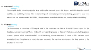 Webapp Automation Testing of performance marketing and media platform | PPT