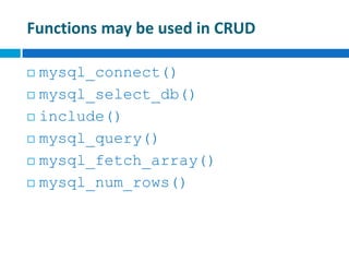 Web app development_crud_13 | PPT