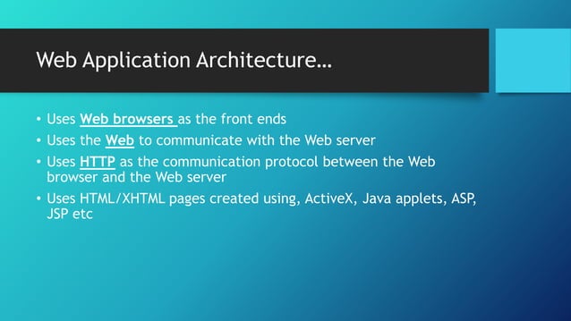 Web application | PPT