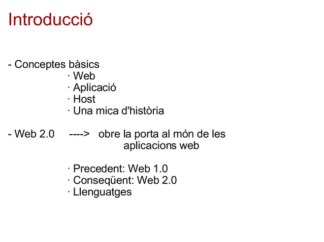 Aplicacions web | PPT