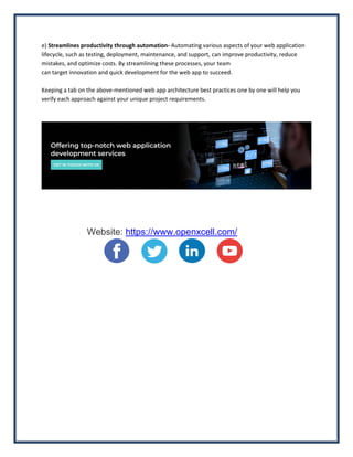 A Comprehensive Guide to Web Application Architecture | PDF