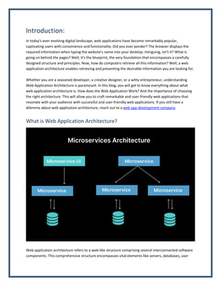 A Comprehensive Guide to Web Application Architecture | PDF