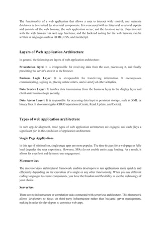 Web Application Architecture: Everything You Need to Know About | PDF
