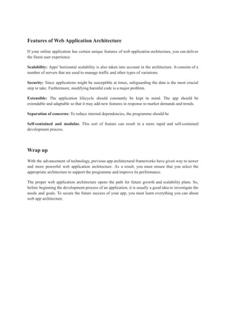 Web Application Architecture: Everything You Need to Know About | PDF