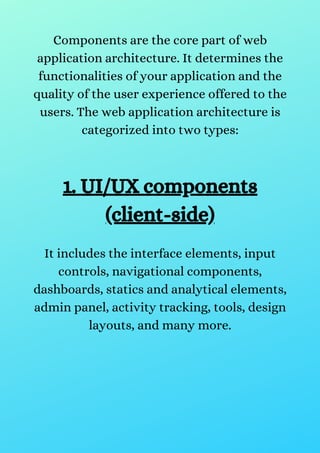 Web application architecture guide how it works types, components, best ...