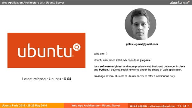 UbuntuParty: Web application architecture with Ubuntu | PPT