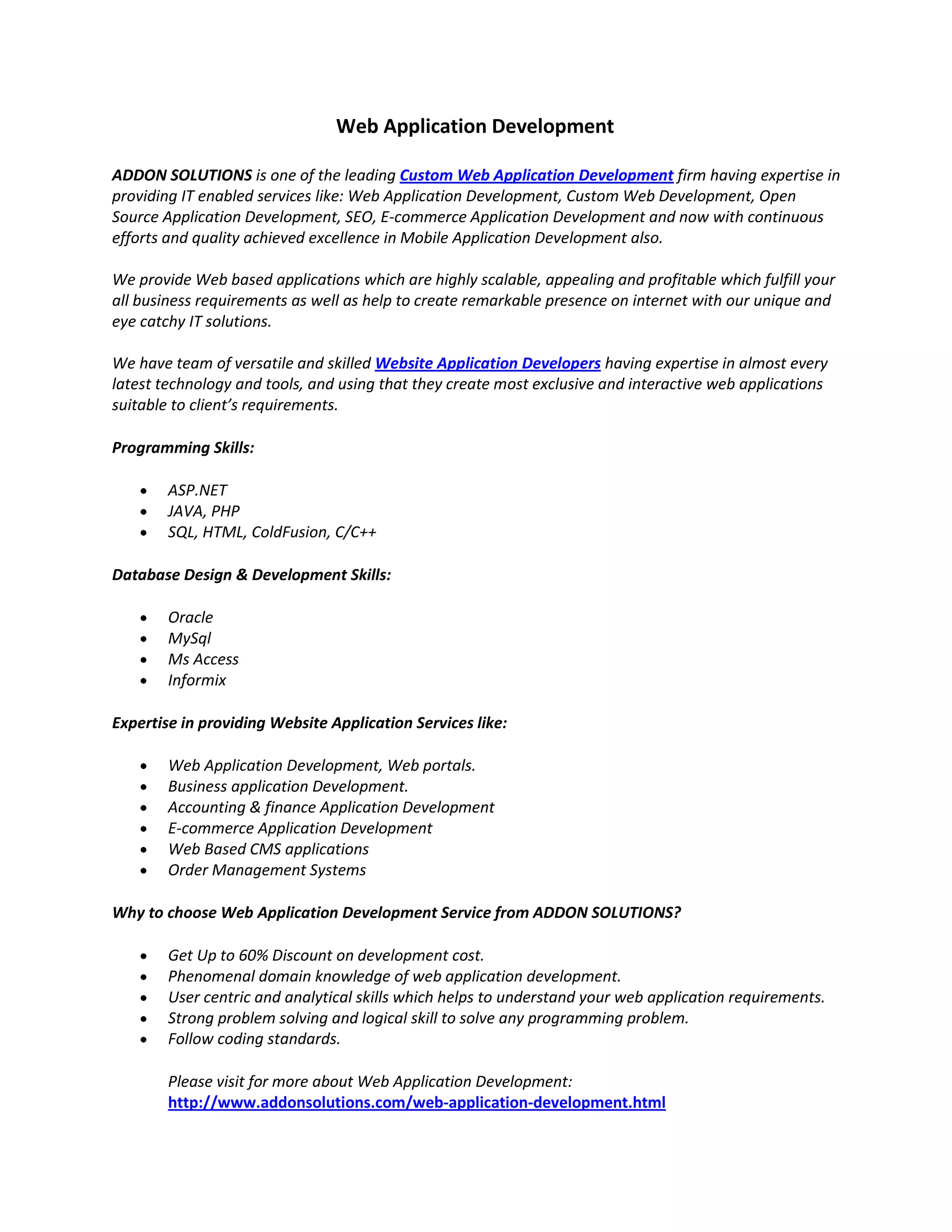 Web application development | PDF