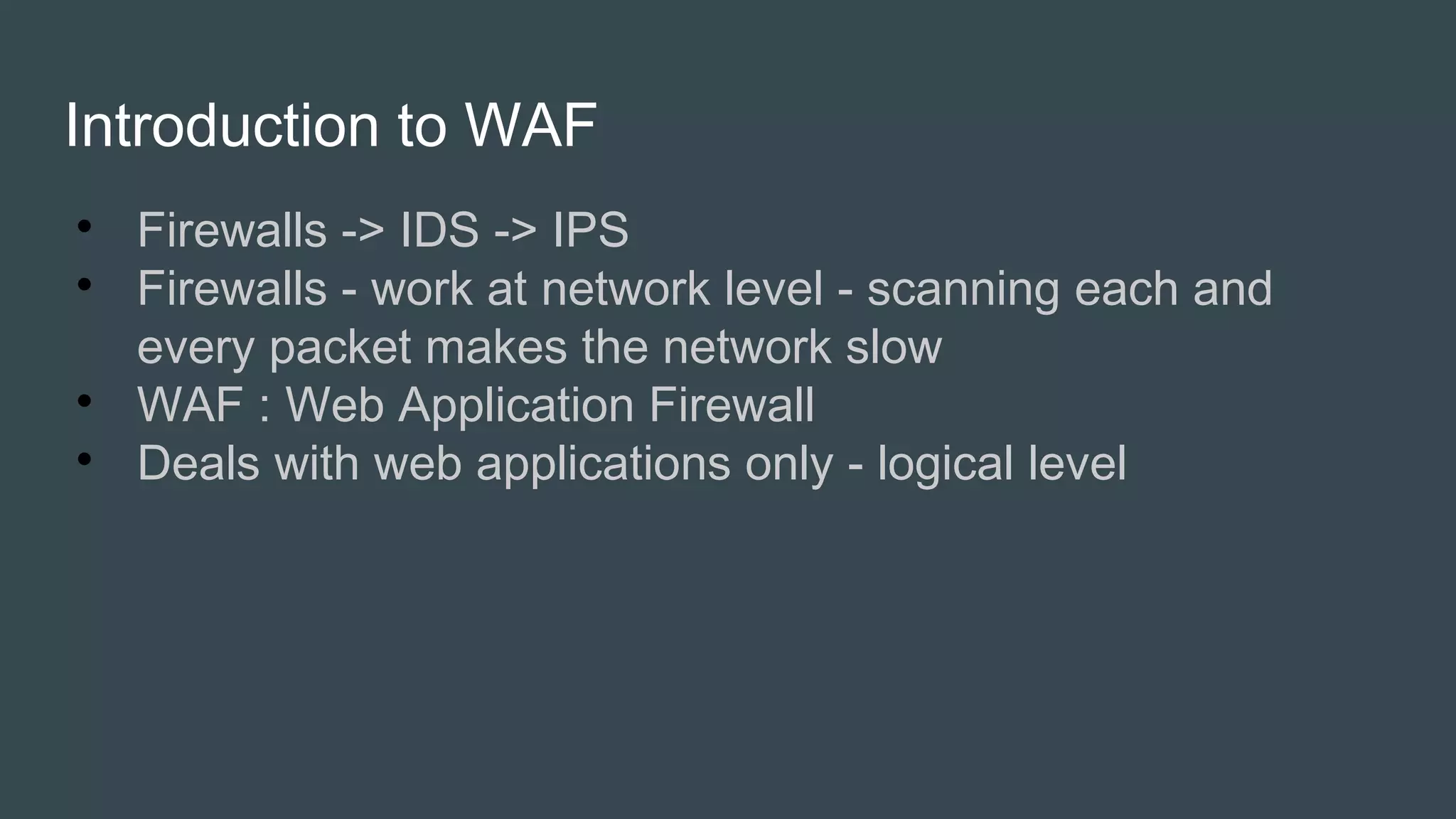 Web Application Firewall | ODP