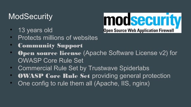Web Application Firewall Odp Internet Computing