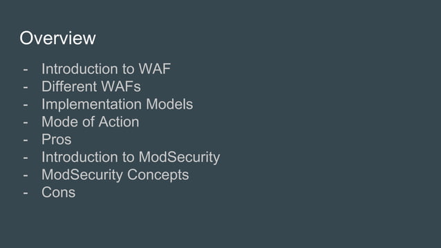 Web Application Firewall | ODP | Internet | Computing