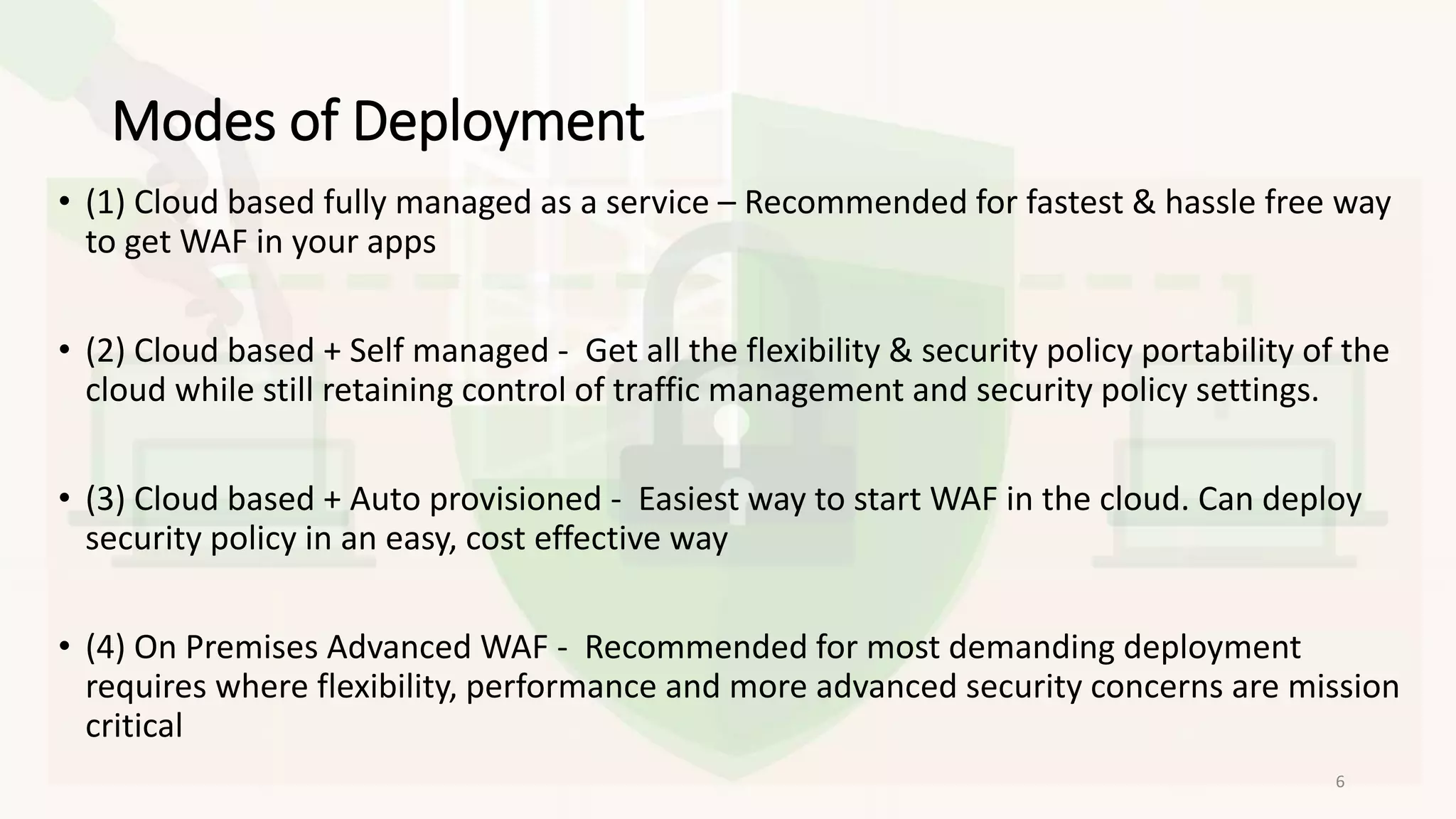 Web application firewall | PPTX