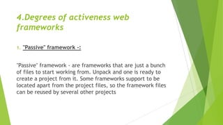 Web application framework | PPTX