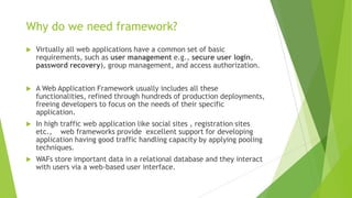 Web application framework | PPTX