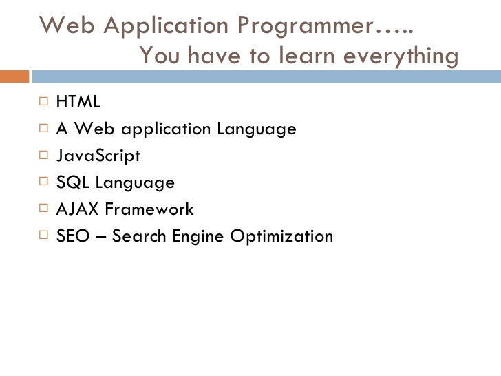Web Application Introduction