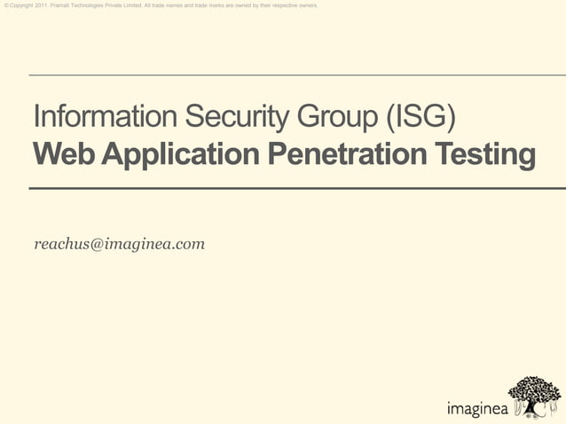 Web application penetration testing | PPTX | Information and Network ...