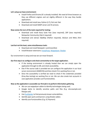 Web application penetration testing lab setup guide | PDF